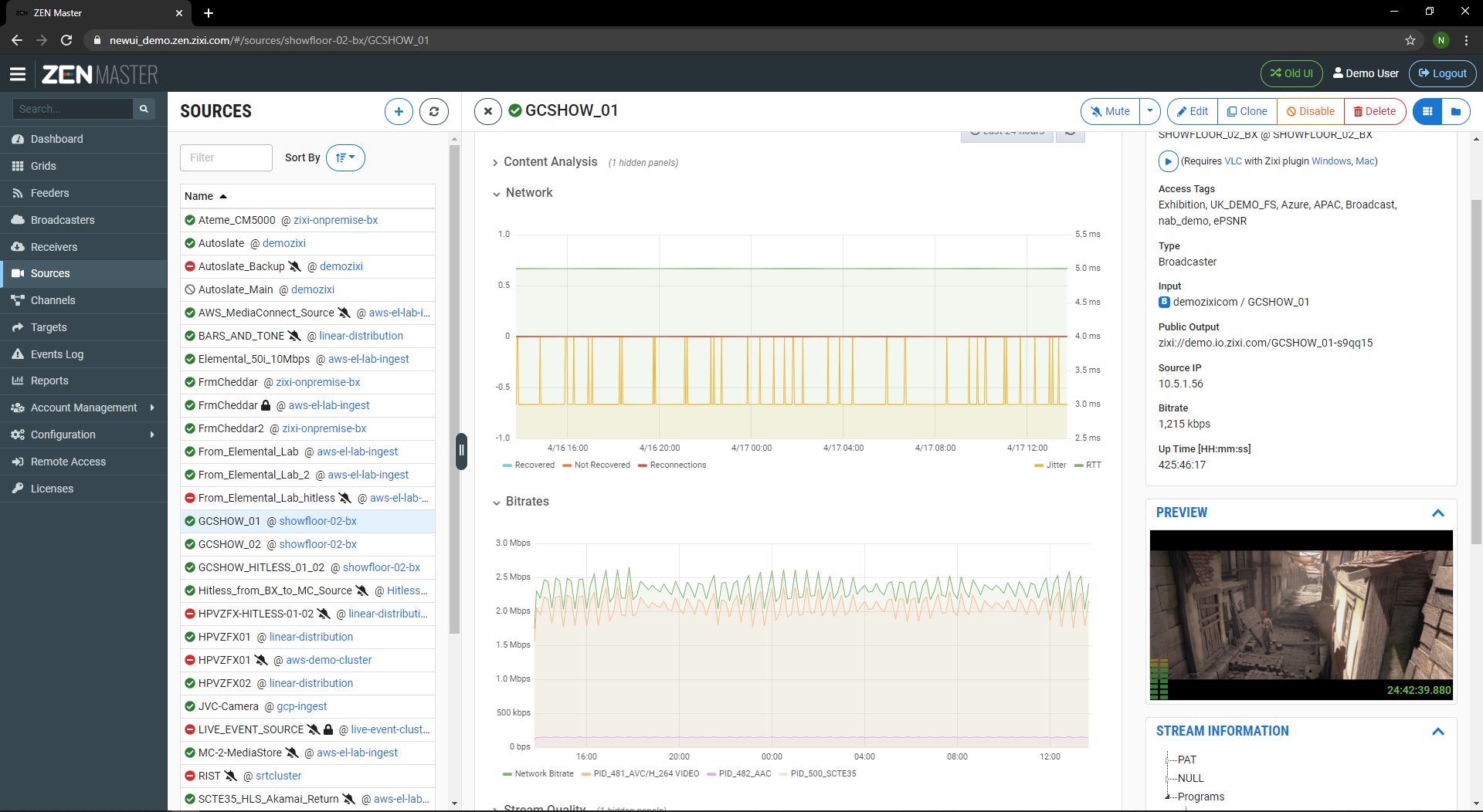 ZEN Master for Control, Monitoring & Orchestration of Live Video ...